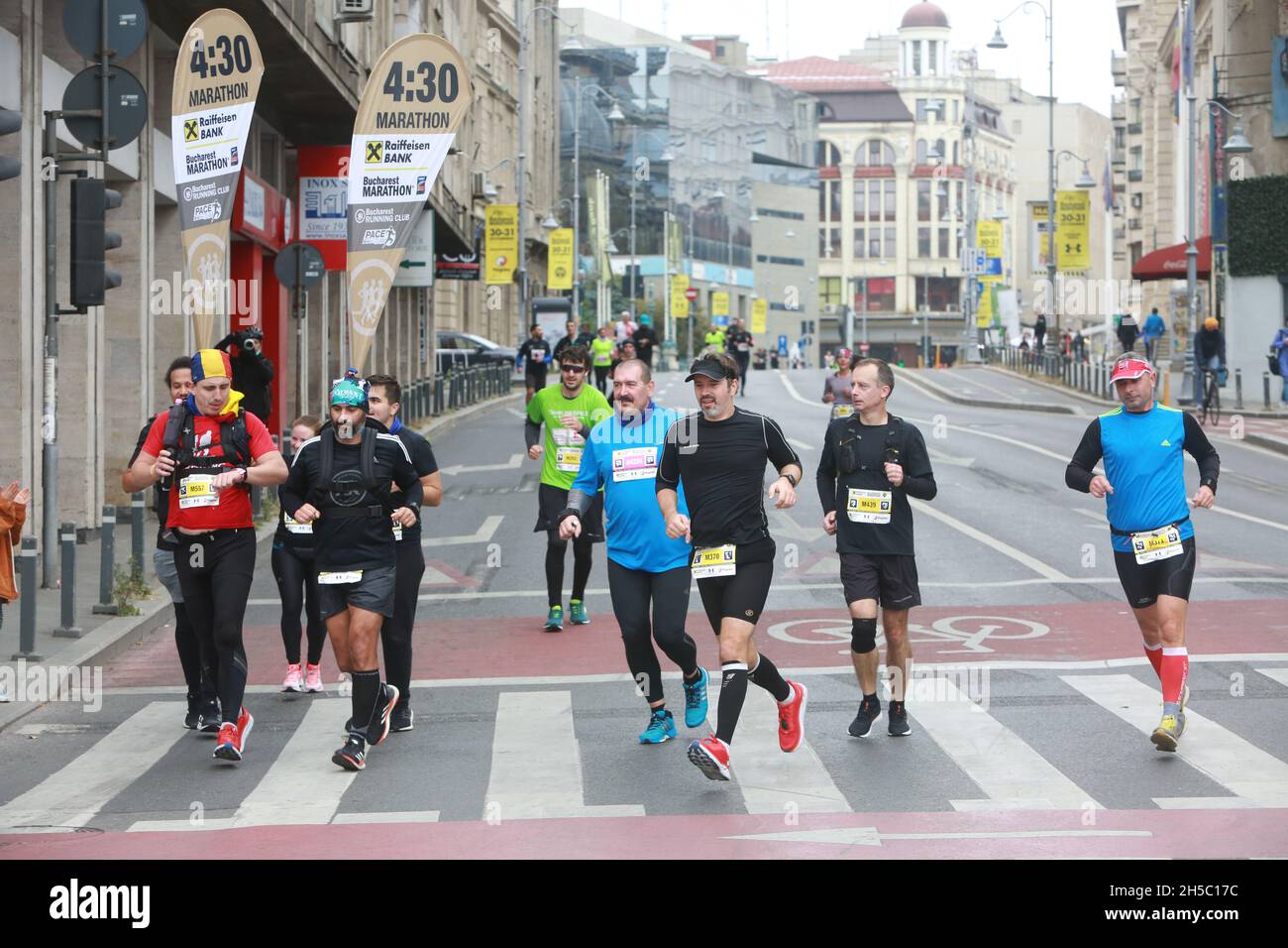 BUCHAREST, ROMANIA - October 31, 2021: Athletes are competing at ...