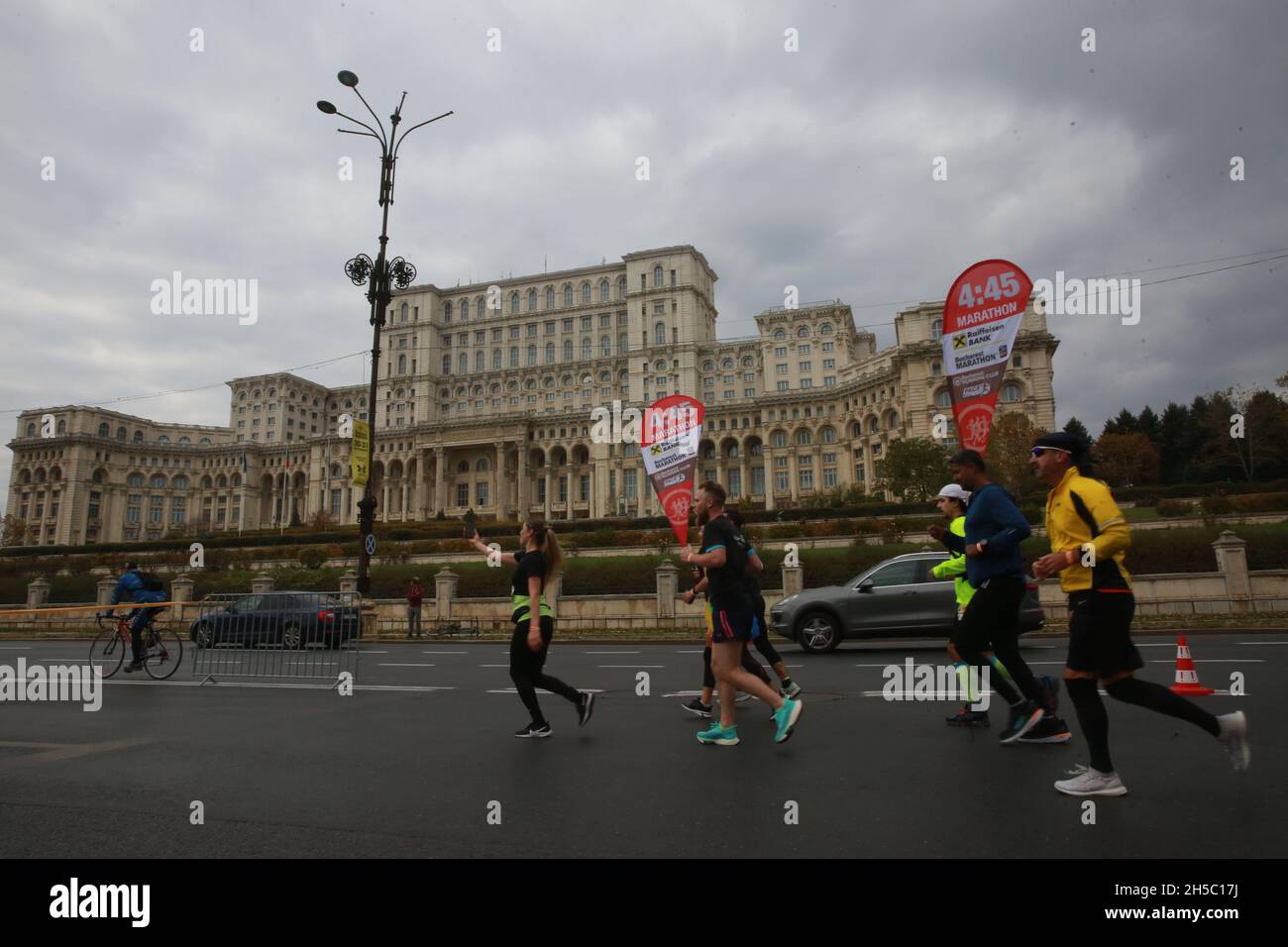 BUCHAREST, ROMANIA - October 31, 2021: Athletes are competing at ...
