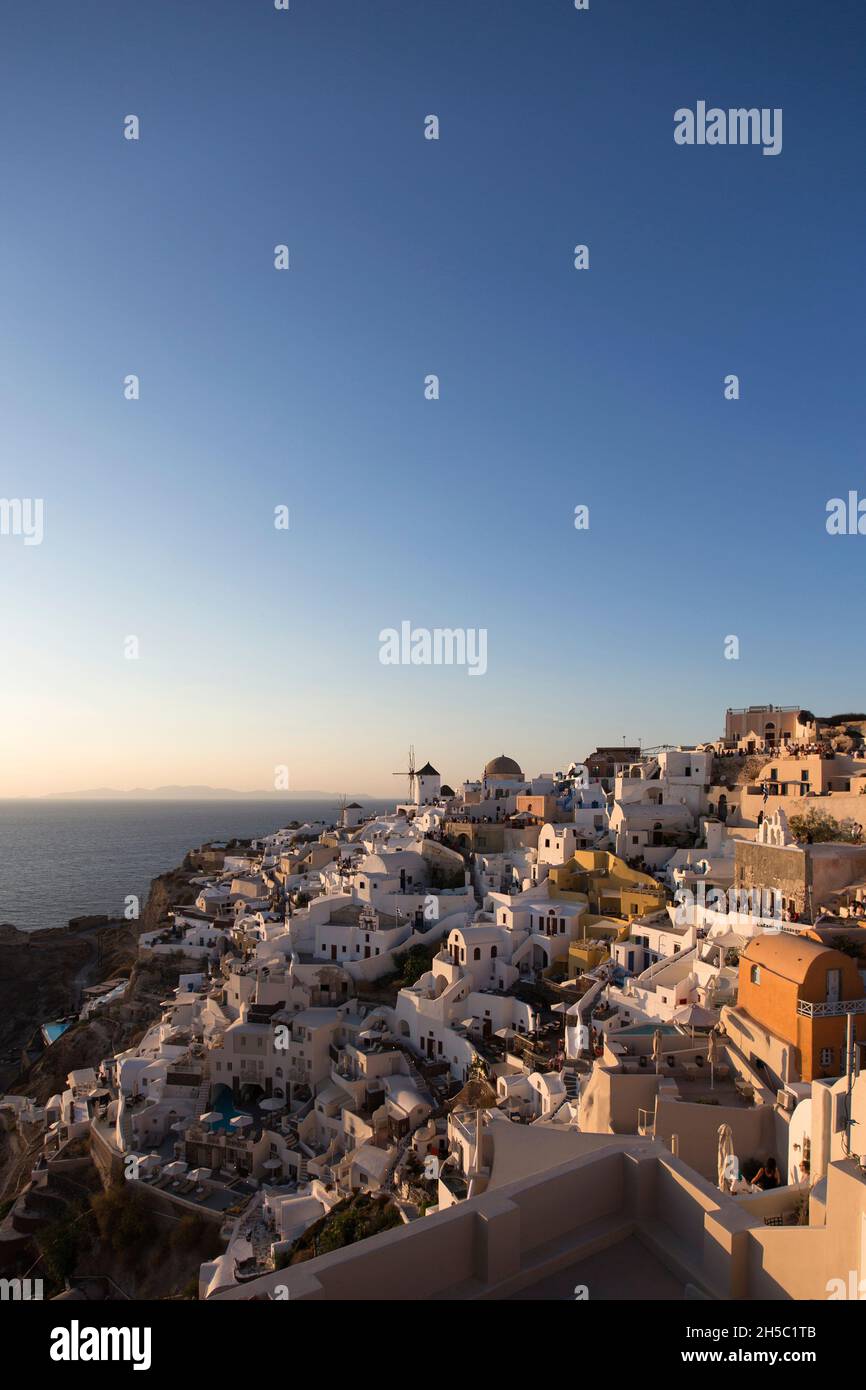 View of oia village at santorini hi-res stock photography and images ...