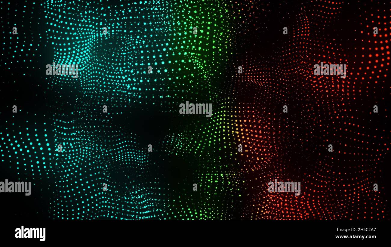 Computer generated spiral organic form from flow particles. 3d ...