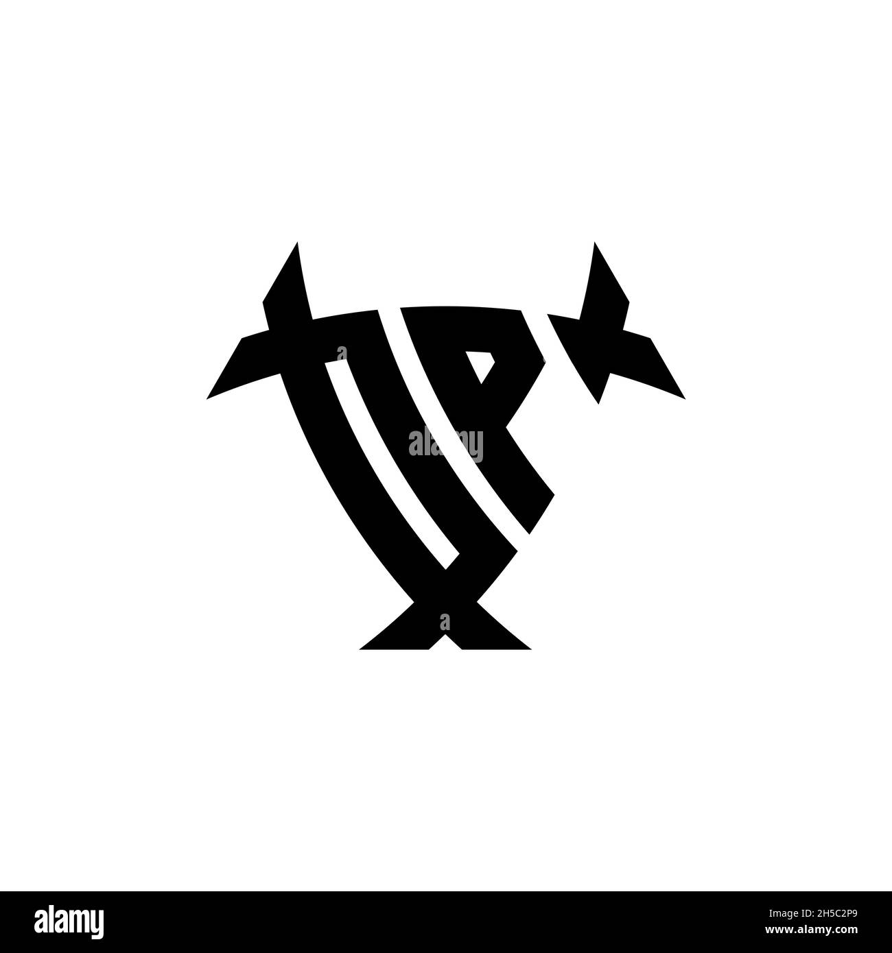 OP Monogram logo letter with triangle shield and circle shape style ...