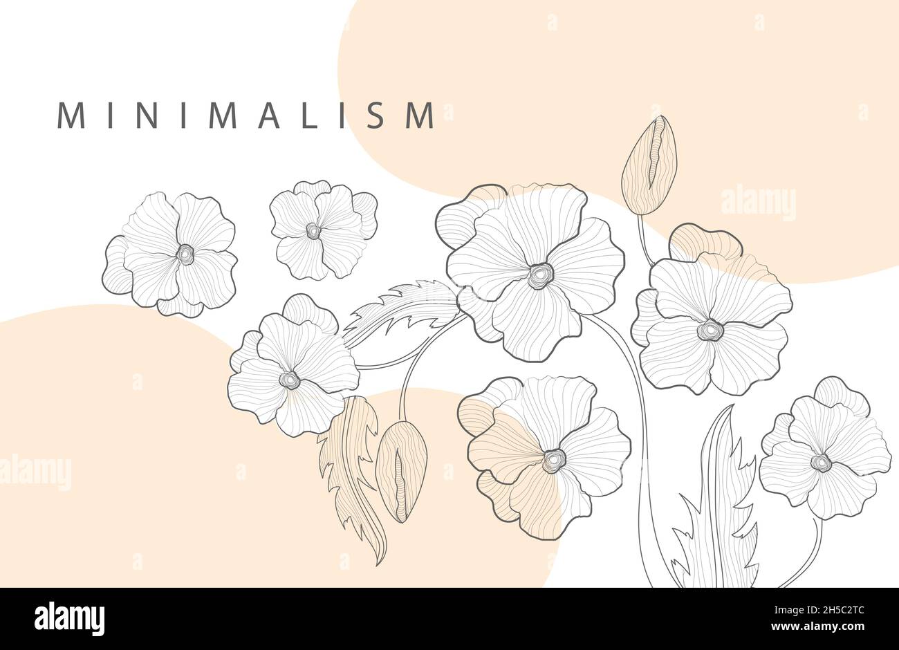 Minimalistic spring flower composition Stock Vector Images - Alamy