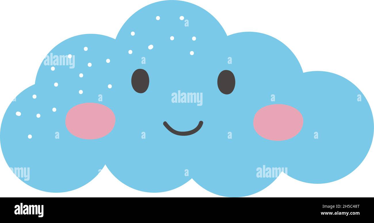 pretty cloud face over white Stock Vector Image & Art - Alamy