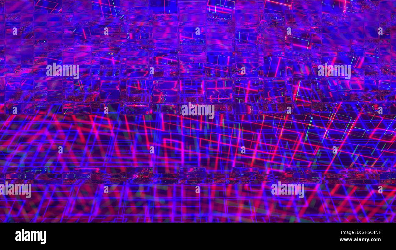 Glitch, pixel noise on the screen, computer generated. Bad Signal ...