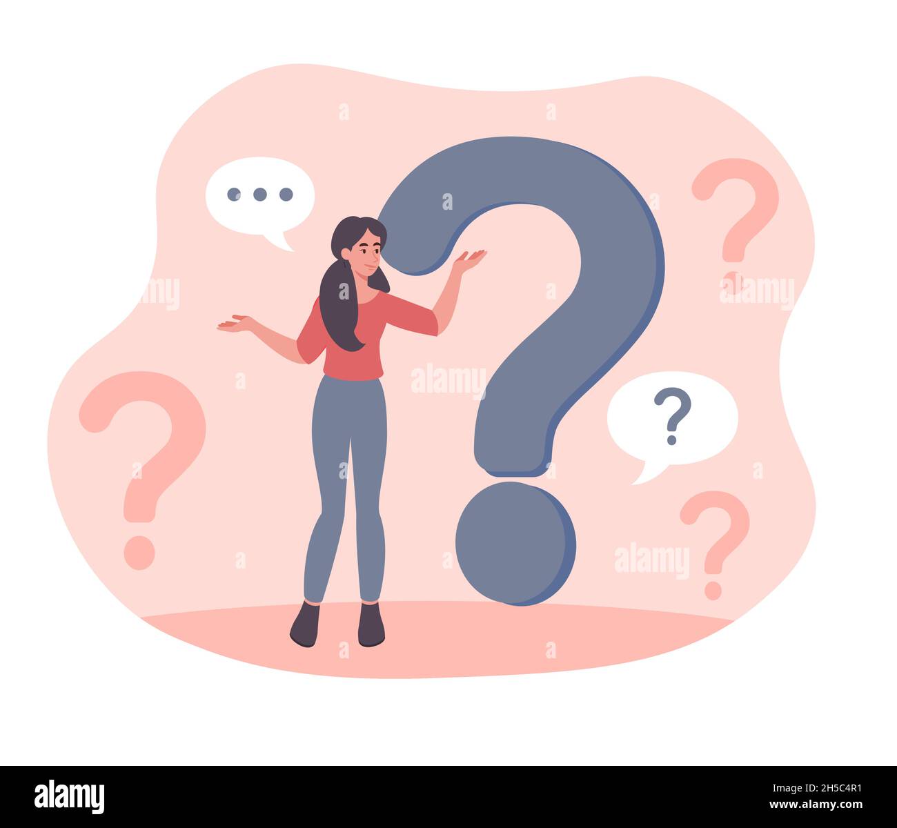 Question pose Stock Vector Images - Alamy