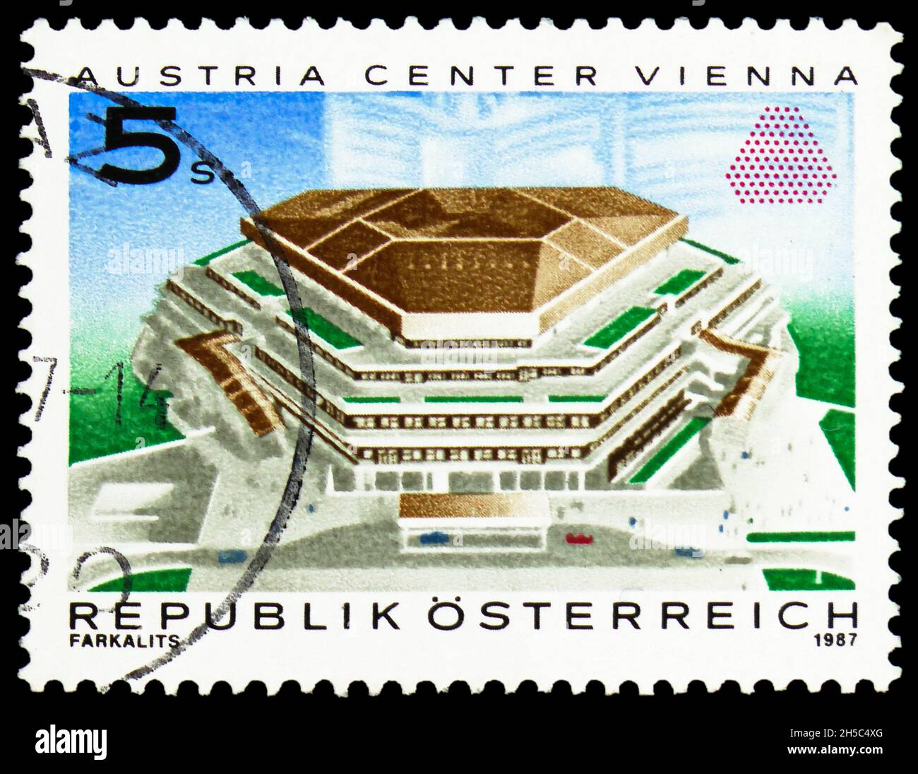 MOSCOW, RUSSIA - OCTOBER 24, 2021: Postage stamp printed in Austria ...