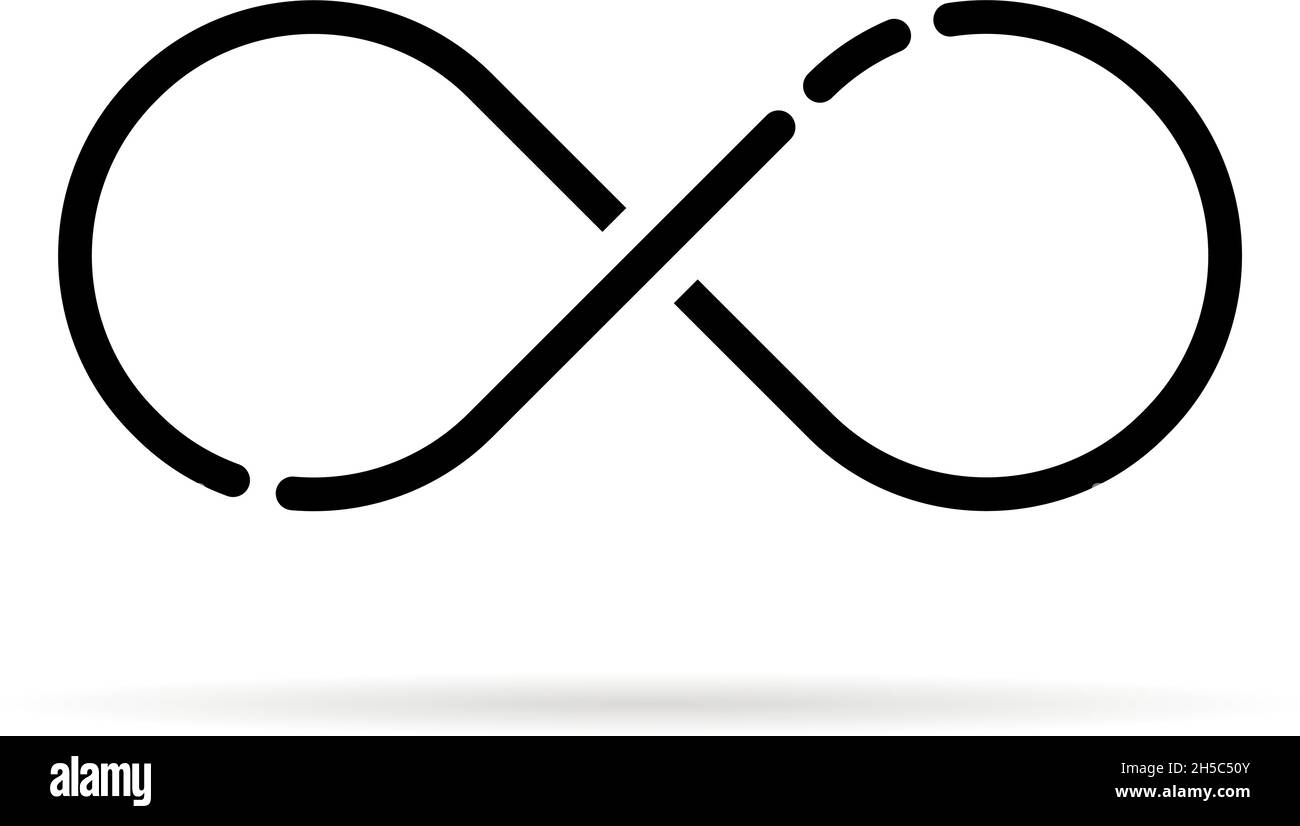 black infinity logo like unlimited icon Stock Vector Image & Art - Alamy