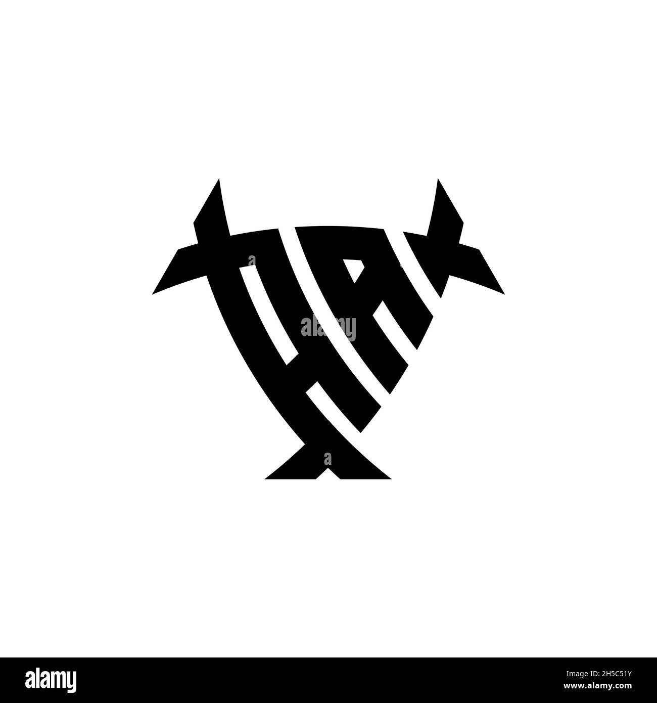 AA Monogram logo letter with triangle shield shape style design isolated on white background ...