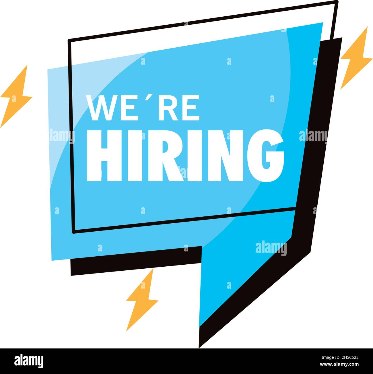 we are hiring message on a bubble Stock Vector Image & Art - Alamy