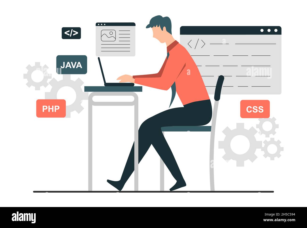 Male programmer concept Stock Vector Image & Art - Alamy
