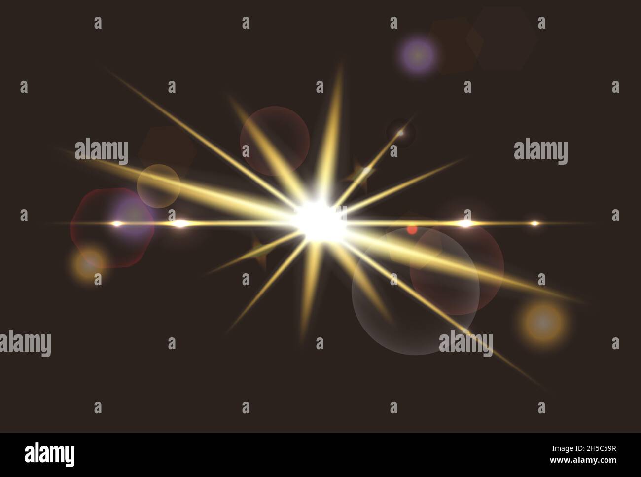 Rays light diffraction Stock Vector Images - Alamy