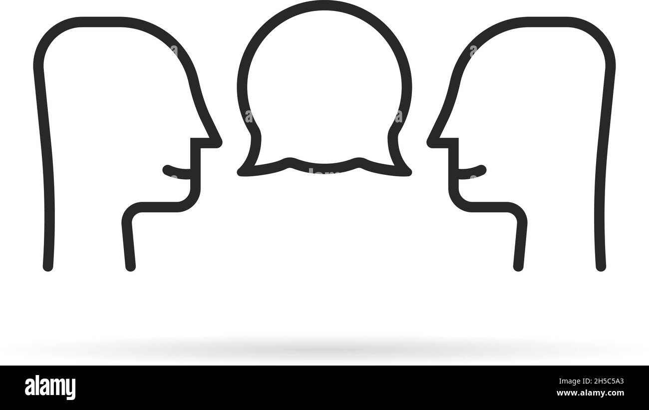 black thin line small talk icon Stock Vector Image & Art - Alamy