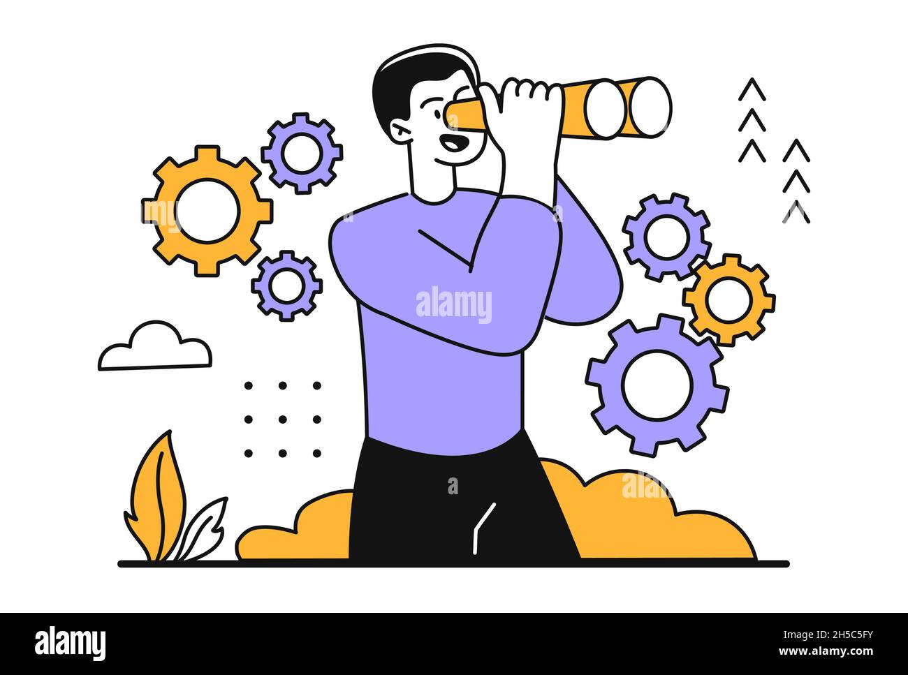 Concept of searching and looking into future Stock Vector Image & Art ...