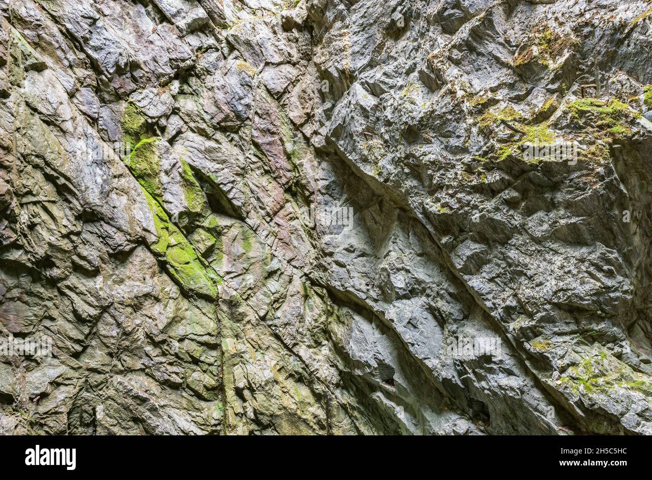 Wet cliff surface inside of the cave Stock Photo - Alamy