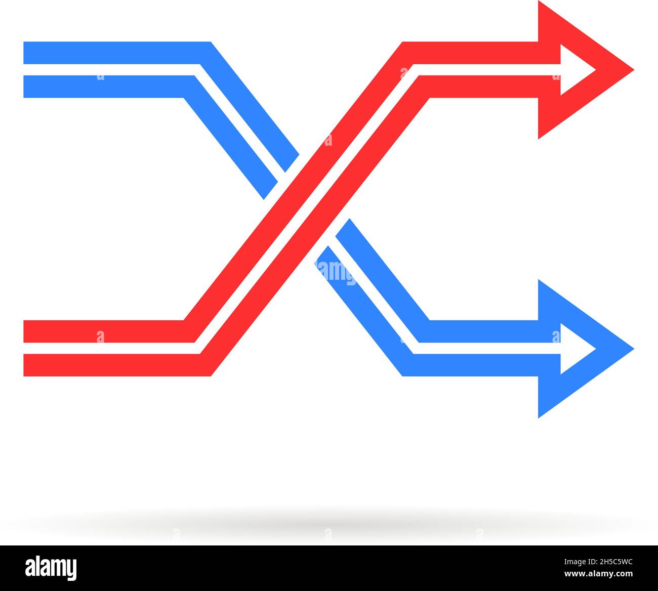 Arrow shuffle icon simple Cut Out Stock Images & Pictures - Alamy