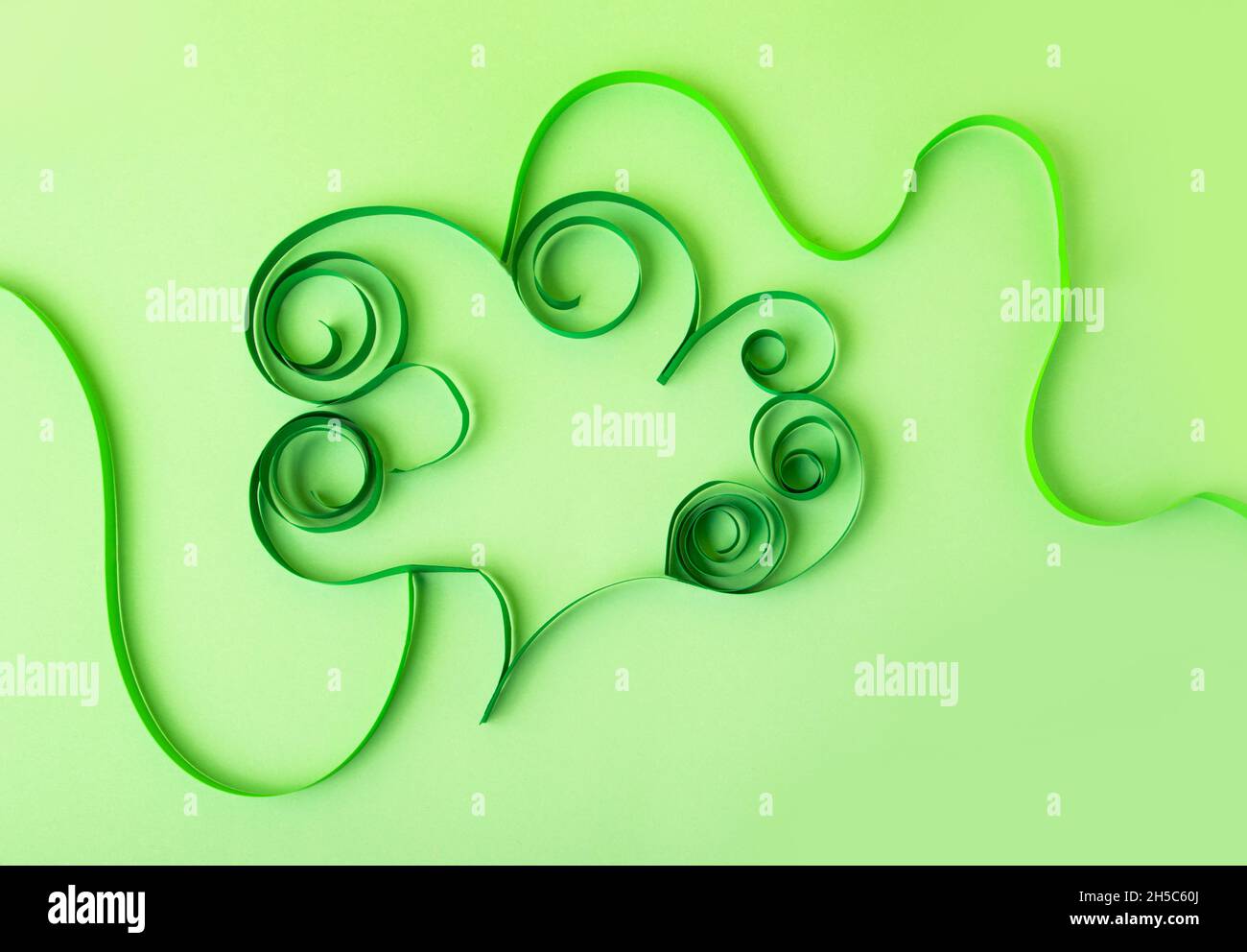 Human brain made from paper on green background,sketch Stock Photo - Alamy