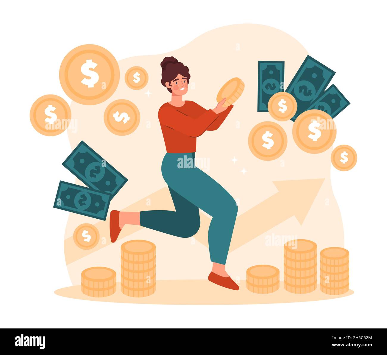 Gold rich lady Stock Vector Images - Alamy