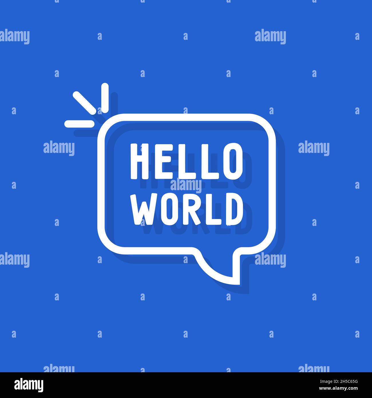 Hi text in speech cloud hi-res stock photography and images - Alamy