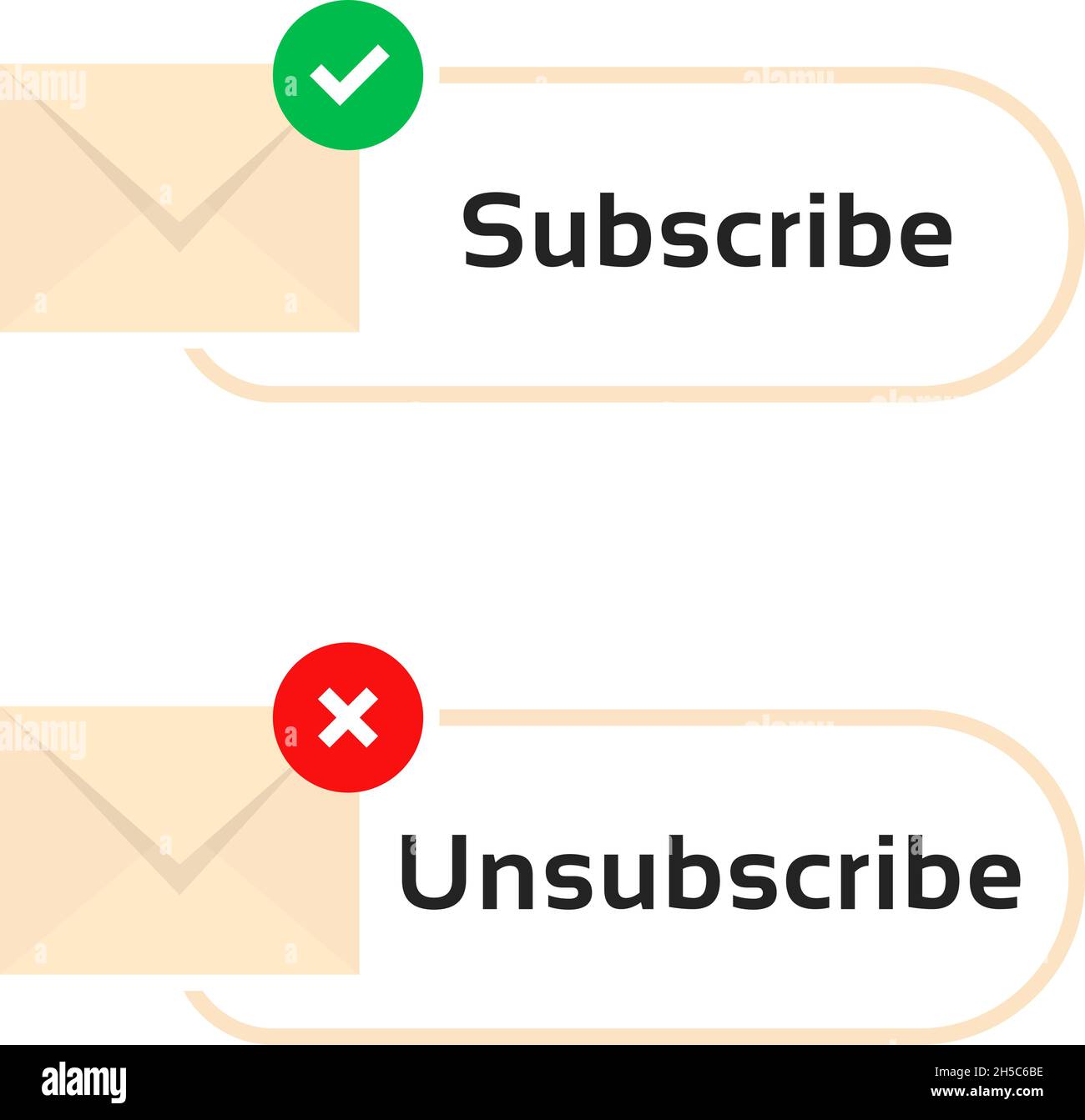 Letters unsubscribe Stock Vector Images - Alamy