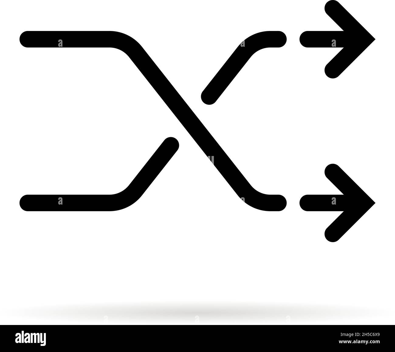 black shuffle symbol like repeat icon Stock Vector Image & Art - Alamy