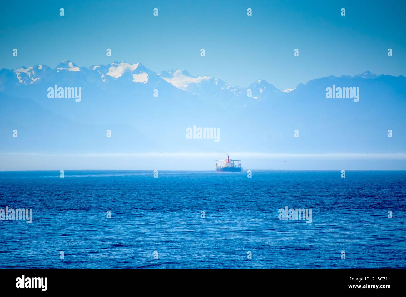 Freighter Sailing in ocean, Canada Stock Photo - Alamy