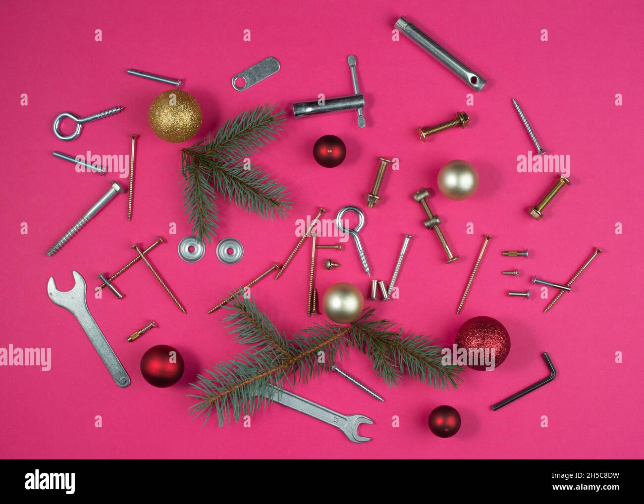Christmas construction tools hi-res stock photography and images - Alamy