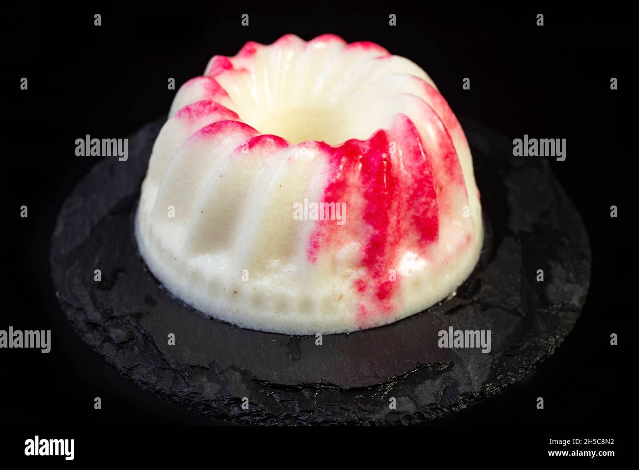 white jelly on black background Stock Photo - Alamy