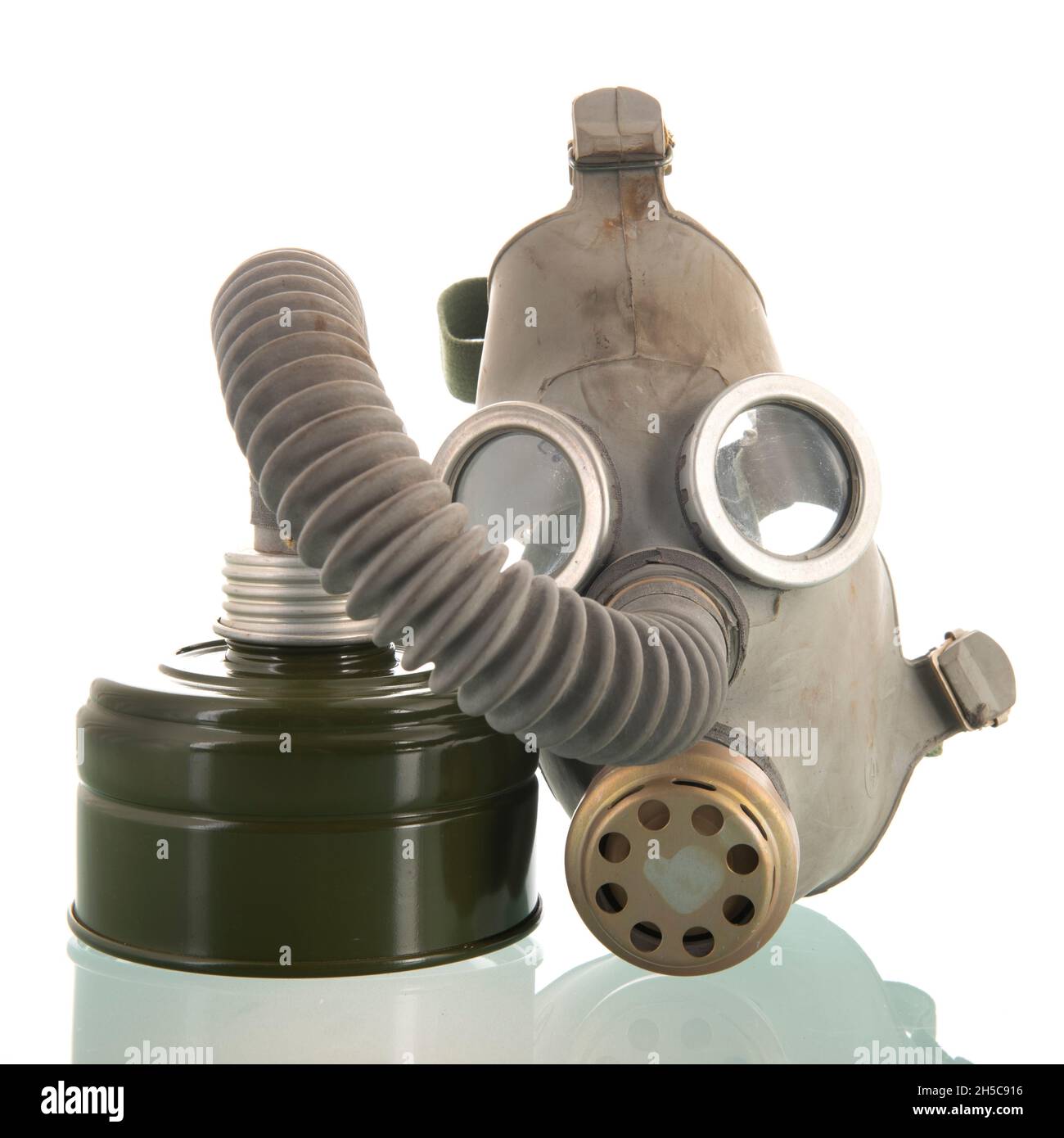 Military gaz mask isolated over white background Stock Photo - Alamy