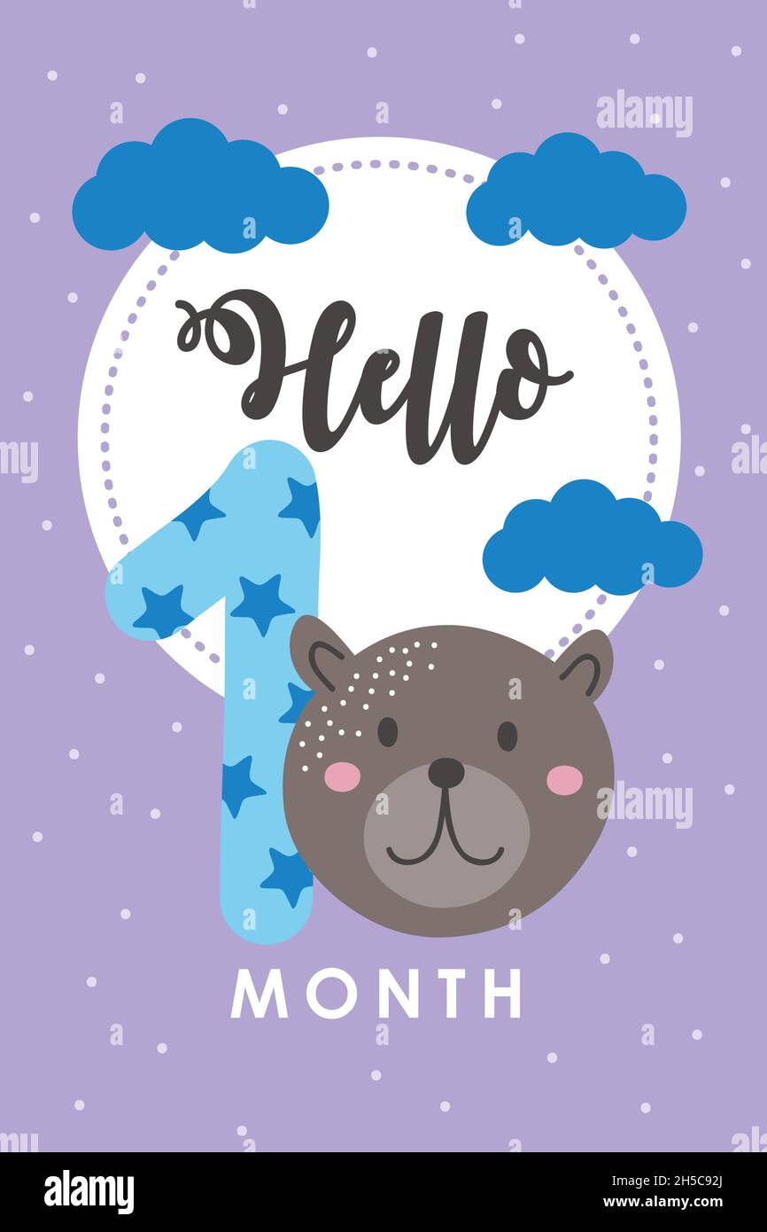 1 month baby Stock Vector Images - Alamy