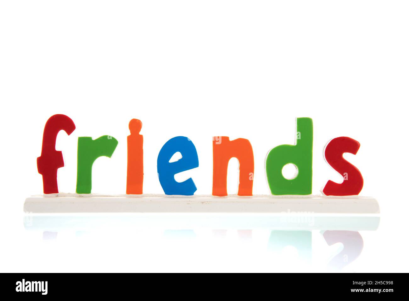 Text friends colorful and isolated over white background Stock Photo ...