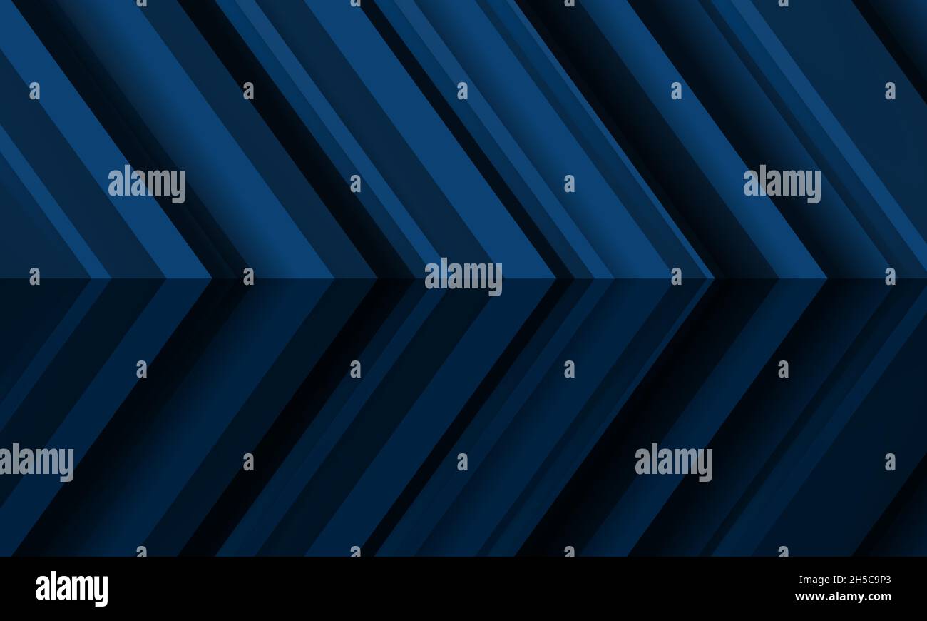 Dark blue abstract arrows direction 3d background with angles Stock ...