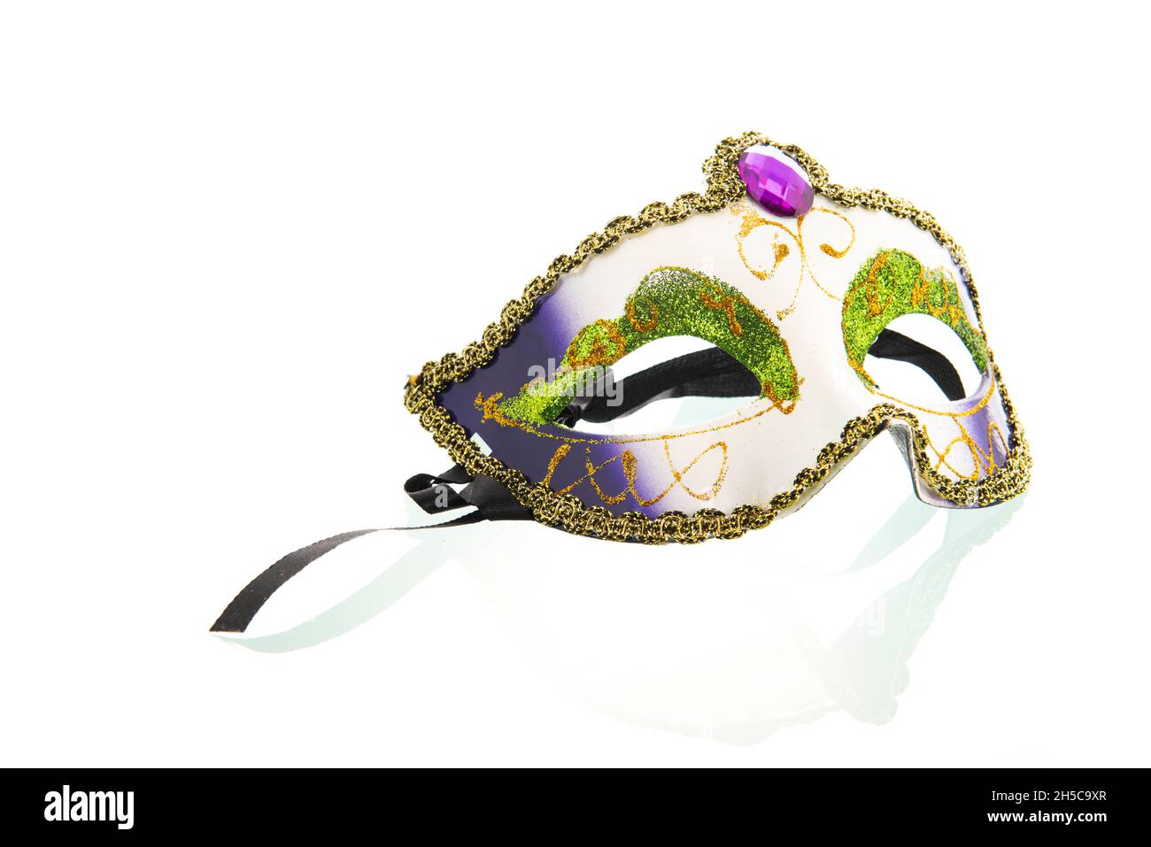 Venetian carnaval mask isolated over white background Stock Photo - Alamy