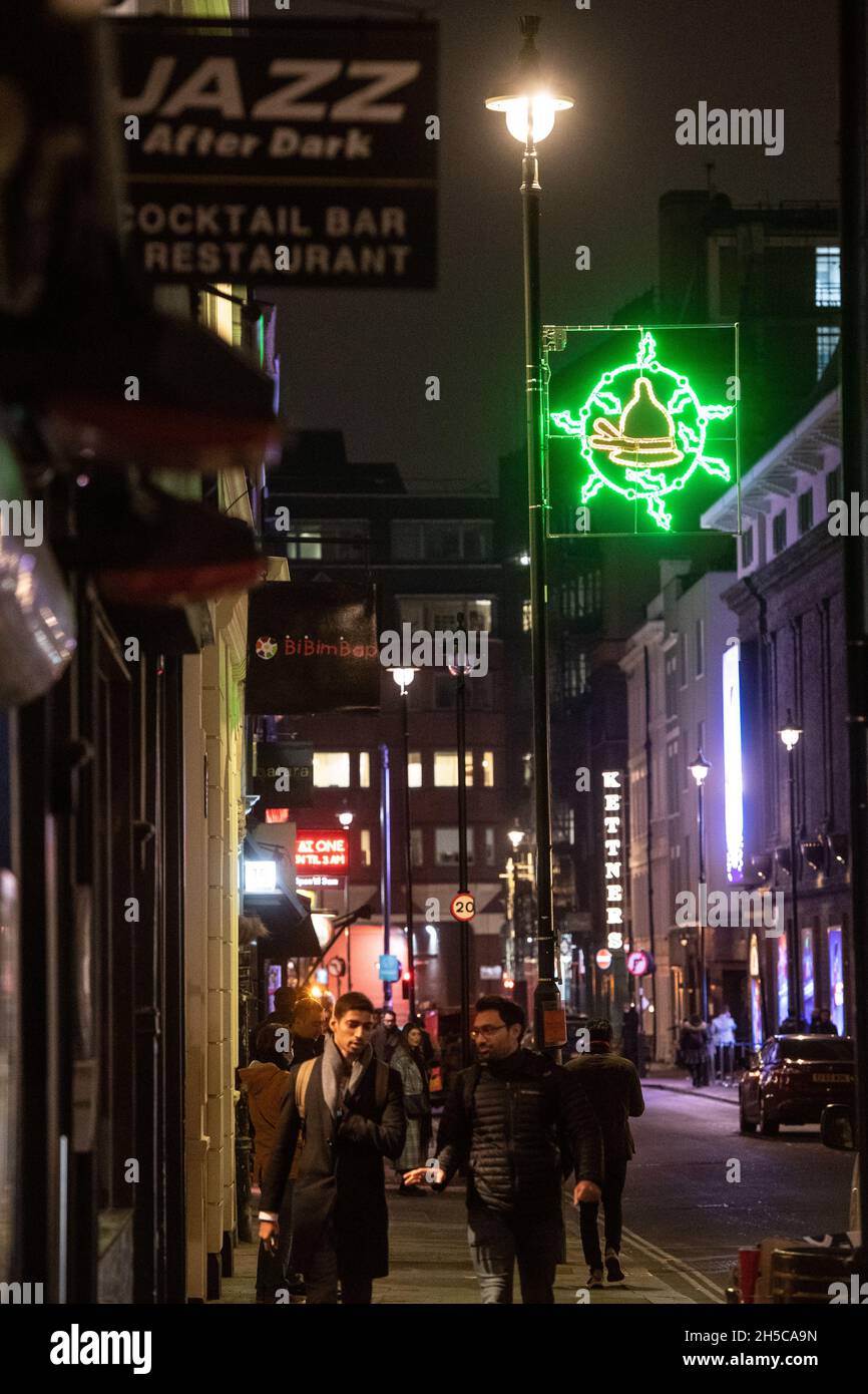 EDITORIAL USE ONLY The unveiling of this year's Soho Christmas lights, which have been designed ...