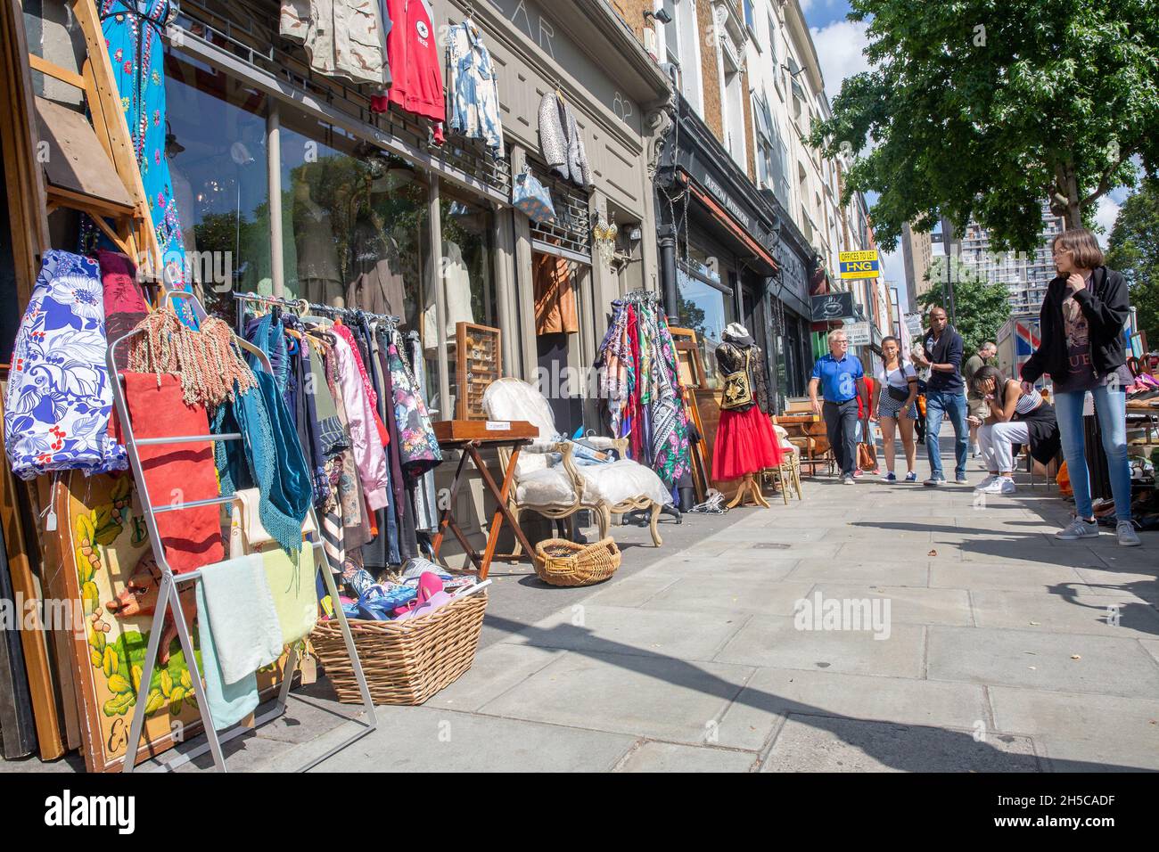 Golborne Road in West London, England. Photo: SMP NEWS Stock Photo - Alamy
