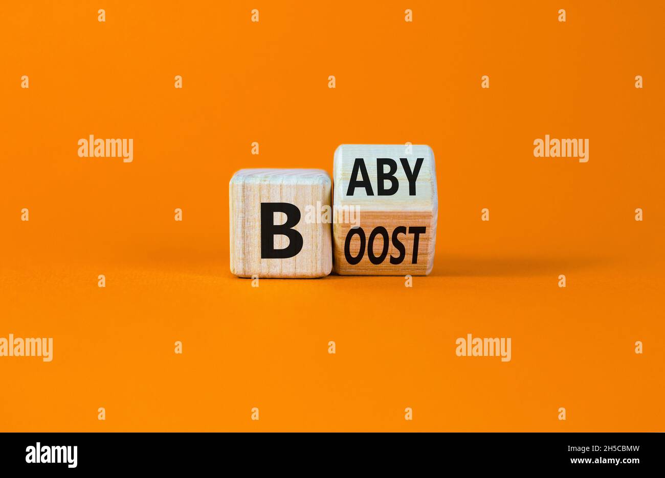 Baby boost symbol. Turned a wooden cube and changed the word 'boost' to ...