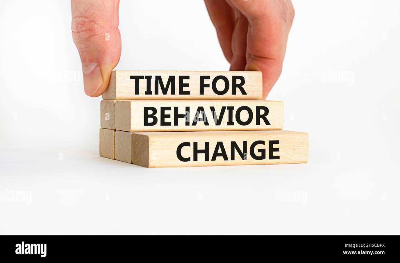 Time for behavior change symbol. Concept words 'Time for behavior ...