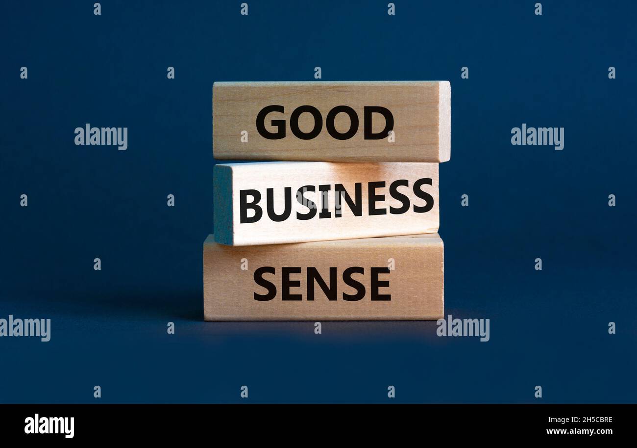 Good business sense symbol. Concept words 'Good business sense' on ...