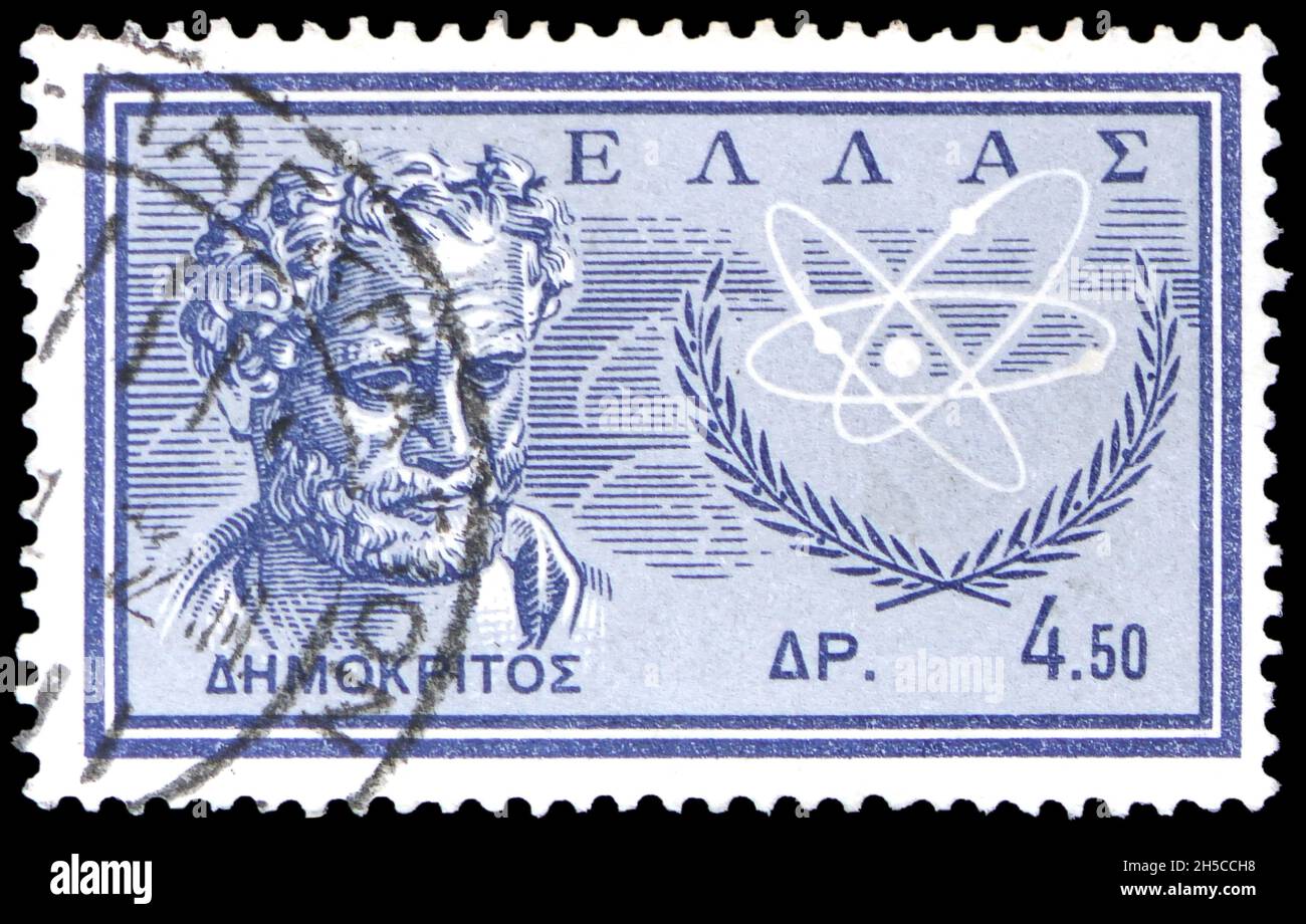 MOSCOW, RUSSIA - OCTOBER 24, 2021: Postage stamp printed in Greece ...