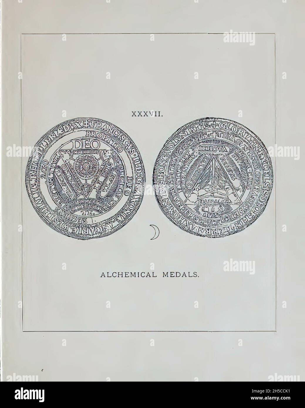 Vertical scan of an 18th or 19th-century alchemy text Stock Photo - Alamy