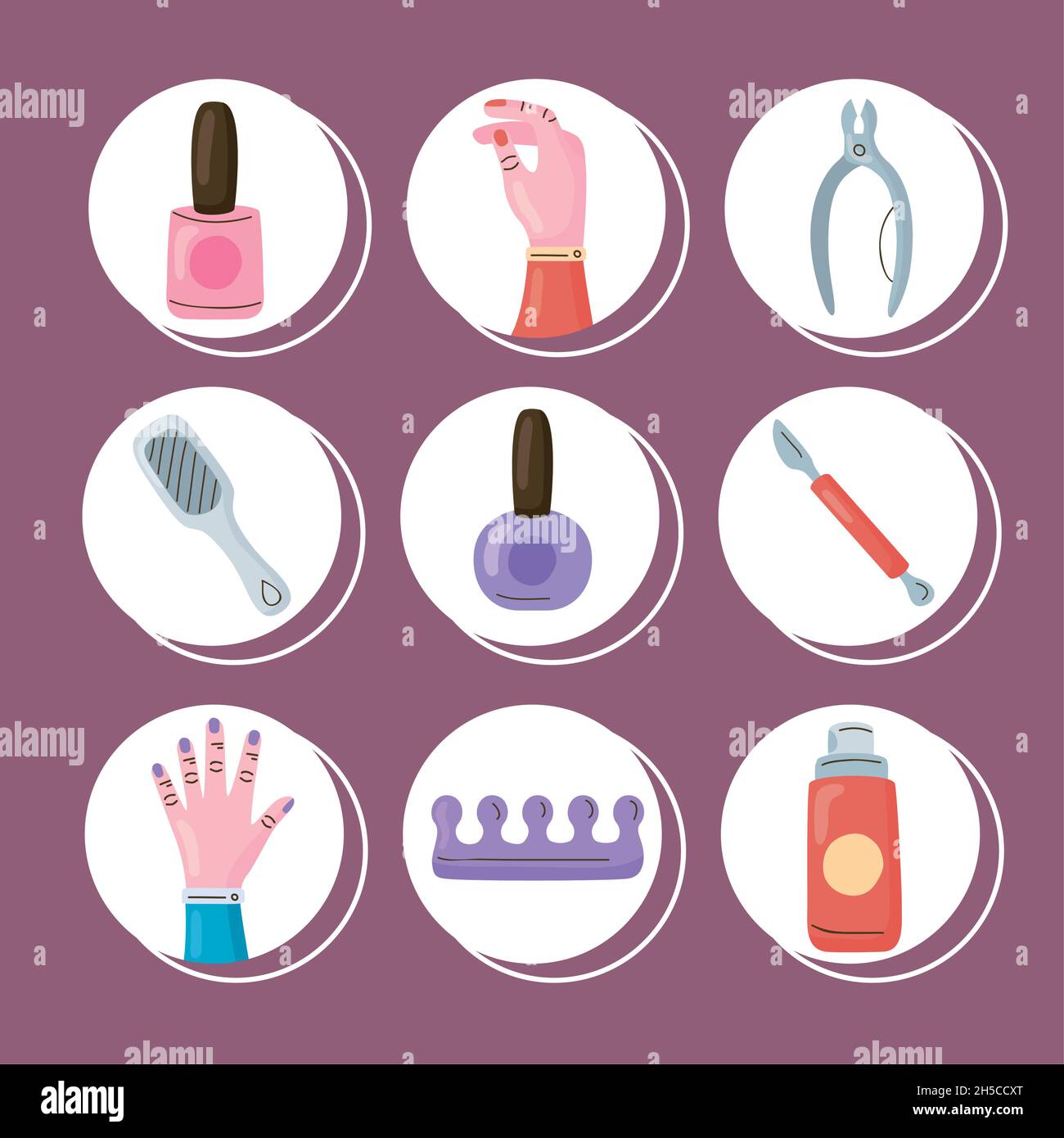 Manicure pedicure items Stock Vector Images - Alamy