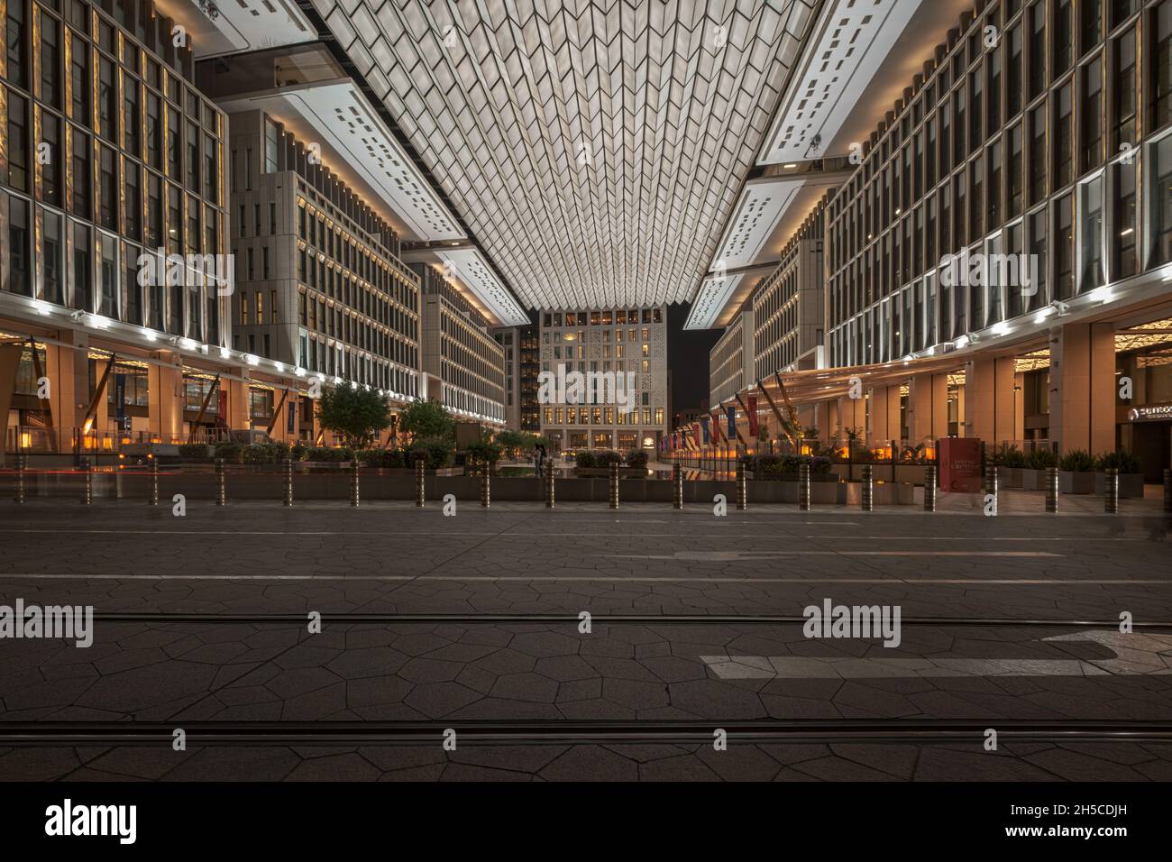 Msheireb Downtown Doha, Qatar night view showing the unique ...