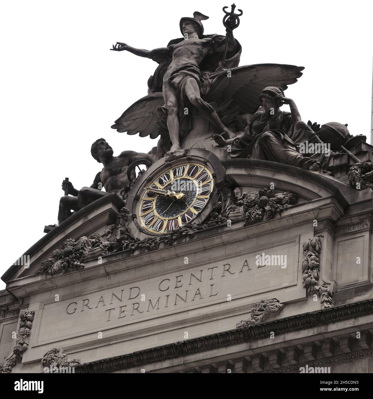 Grand Central Terminal statue and clock Stock Photo - Alamy