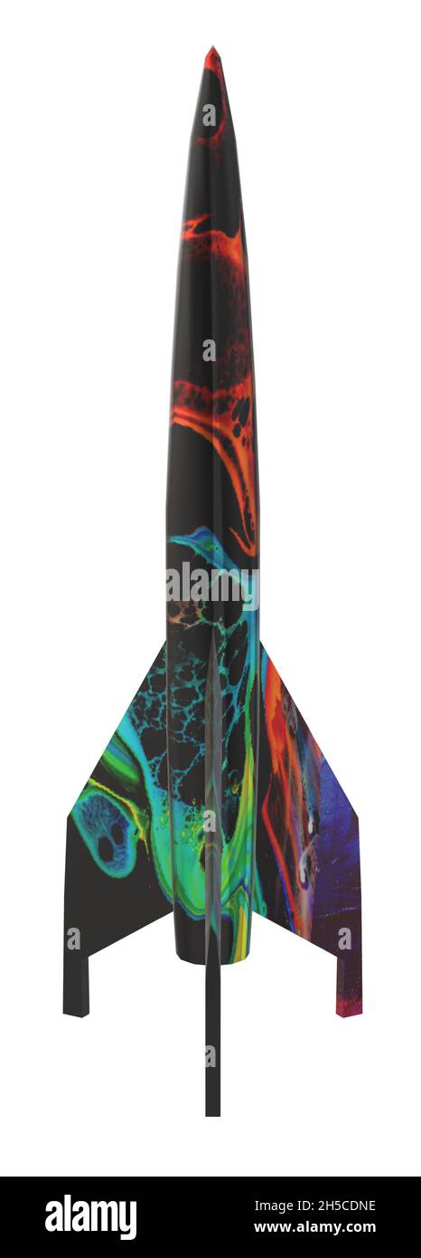 Rocket Spacecraft in Mixed Neon Colors Stock Vector Image & Art - Alamy