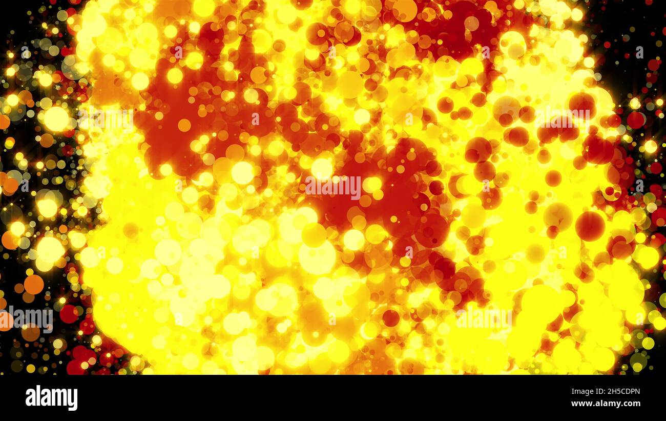 Bright starry 3d render of burst of energy with movement of circular ...