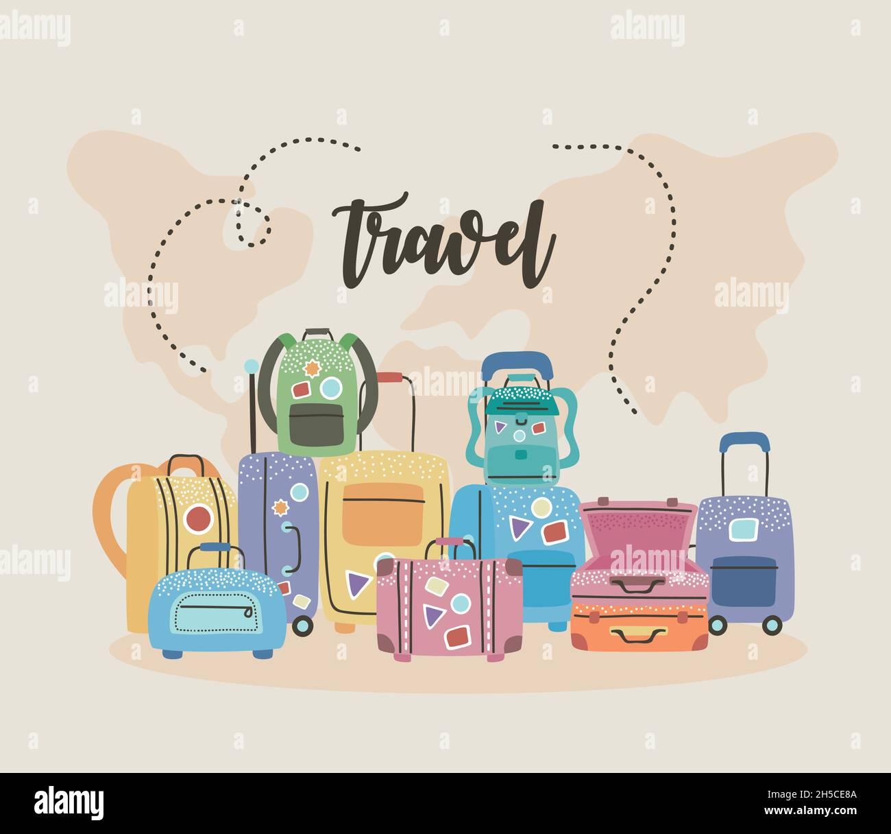 Nice luggage Stock Vector Images - Alamy