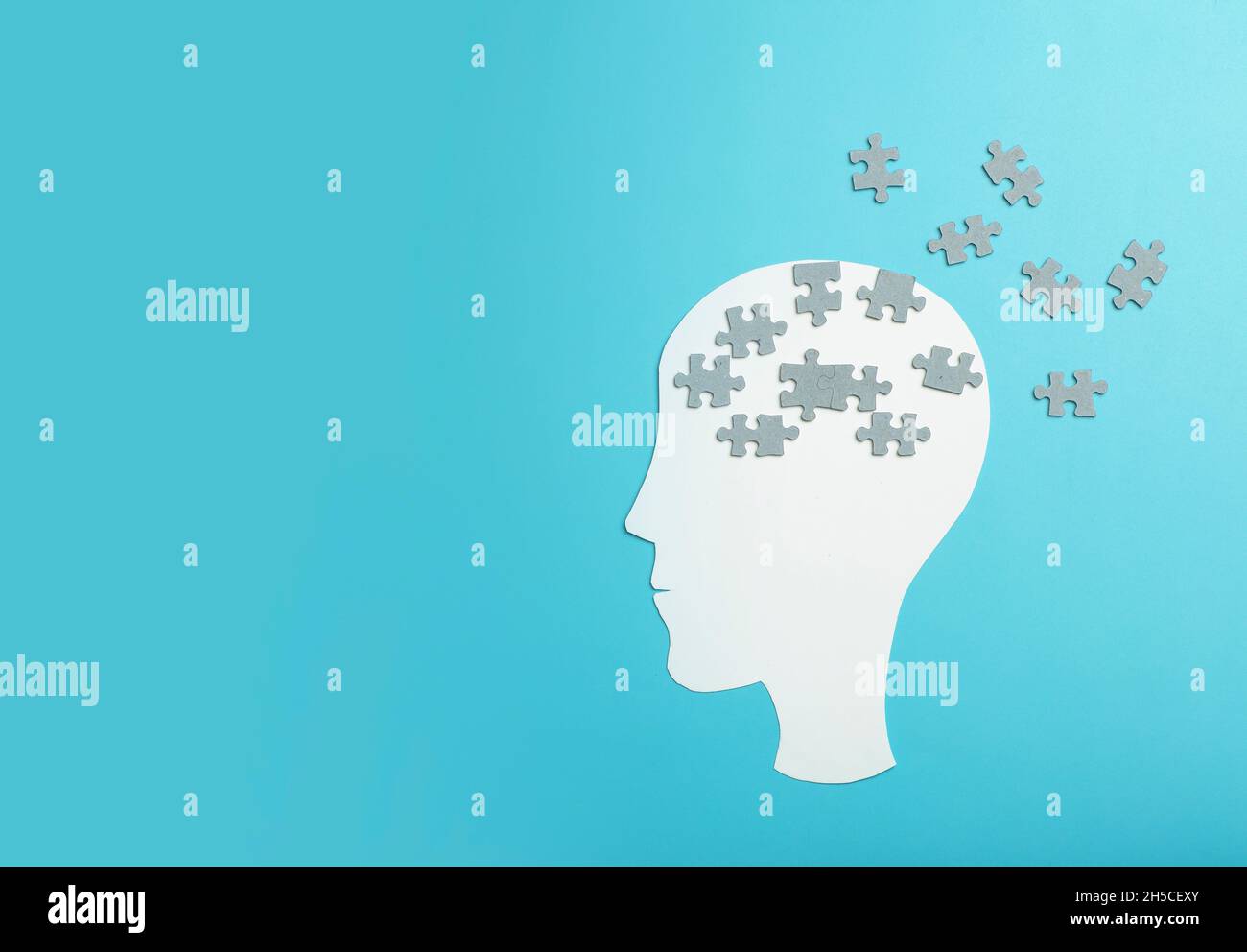 Dementia, alzheimer, memory and mental brain health concept background ...