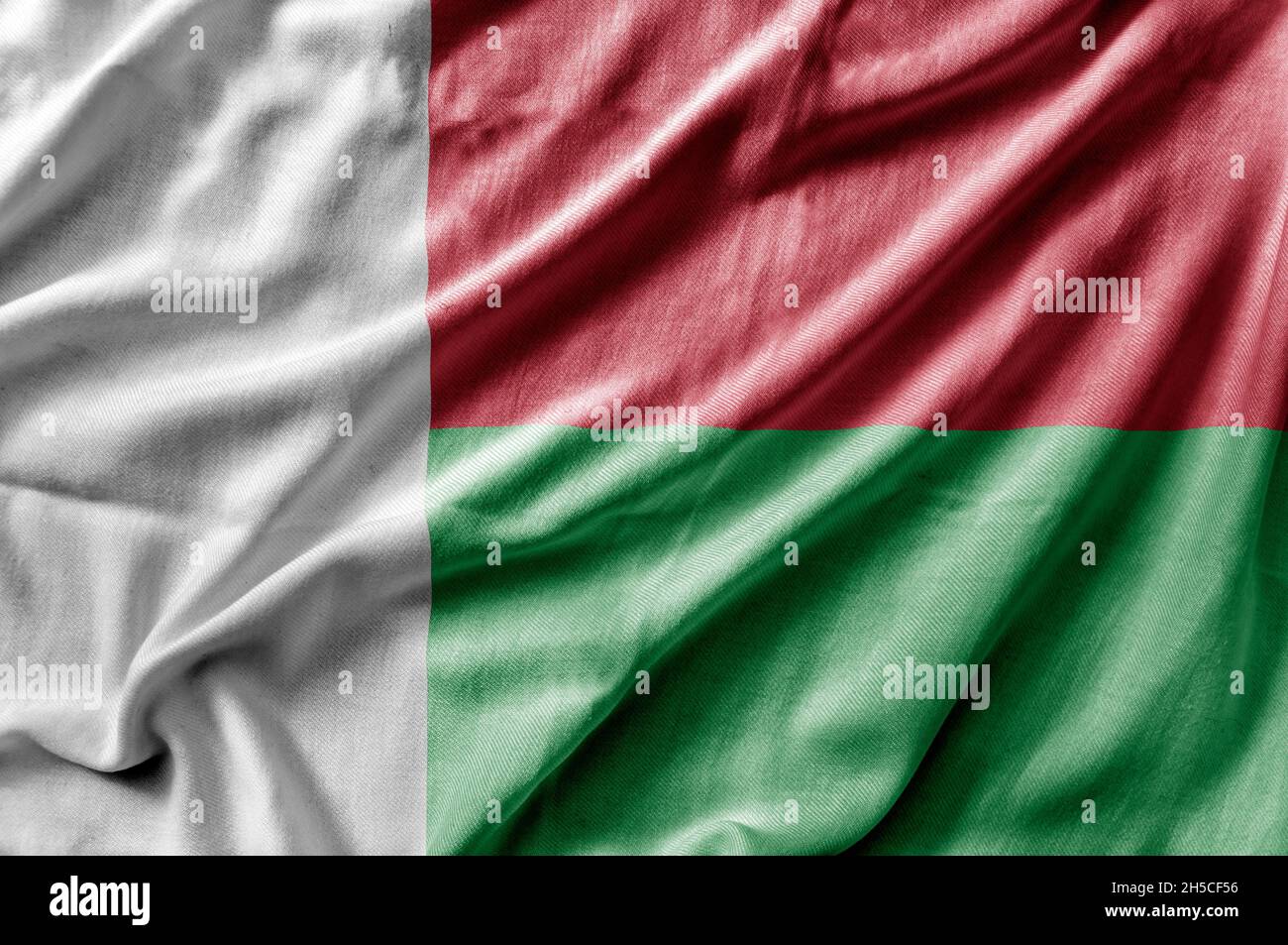 Waving detailed national country flag of Madagascar Stock Photo - Alamy