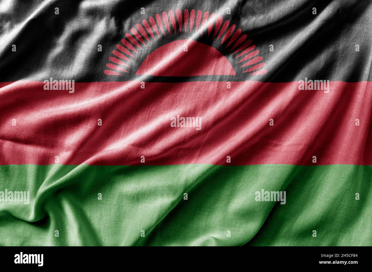 Waving detailed national country flag of Malawi Stock Photo - Alamy