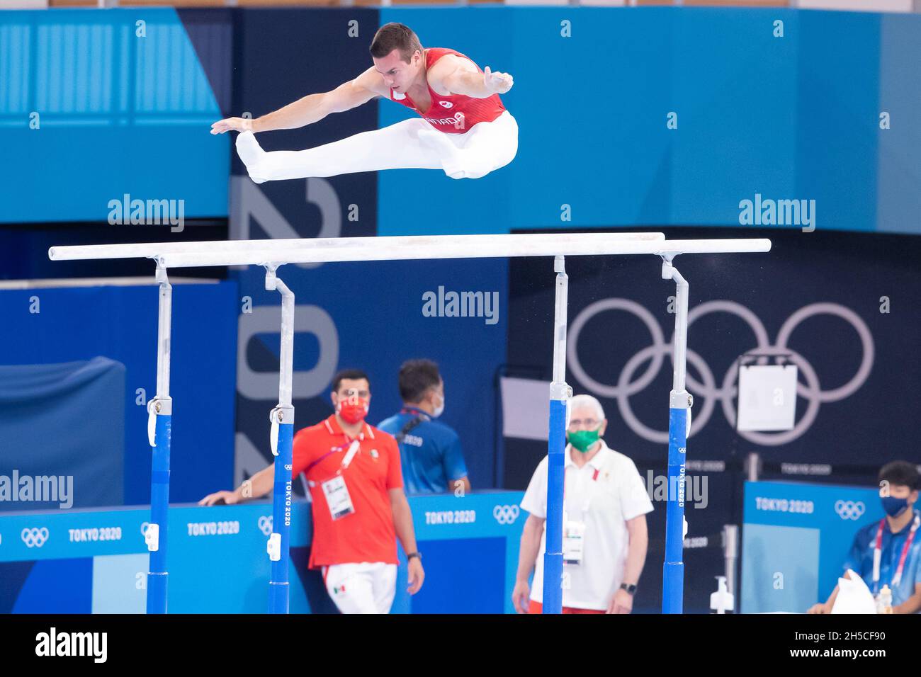 Tokyo, Japan. 24th July, 2021. Rene Cournoyer of Canada performs on ...