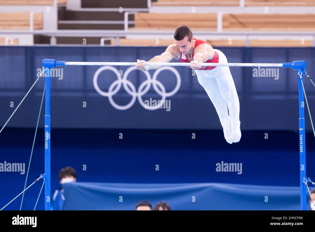 Tokyo, Japan. 24th July, 2021. Rene Cournoyer of Canada performs on ...